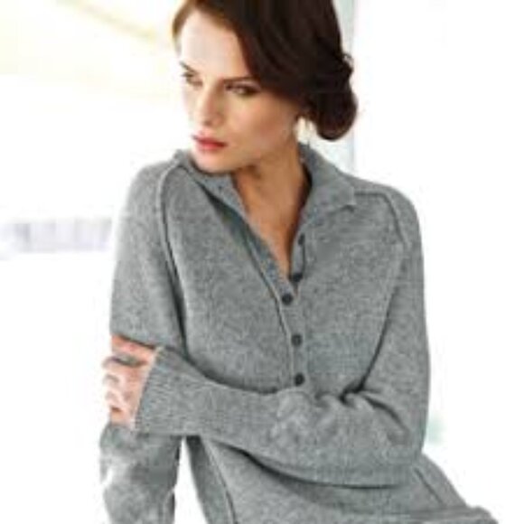 Peruvian Connection | Sweaters | Peruvian Connection Grey Brimfield Henley Medium | Poshmark